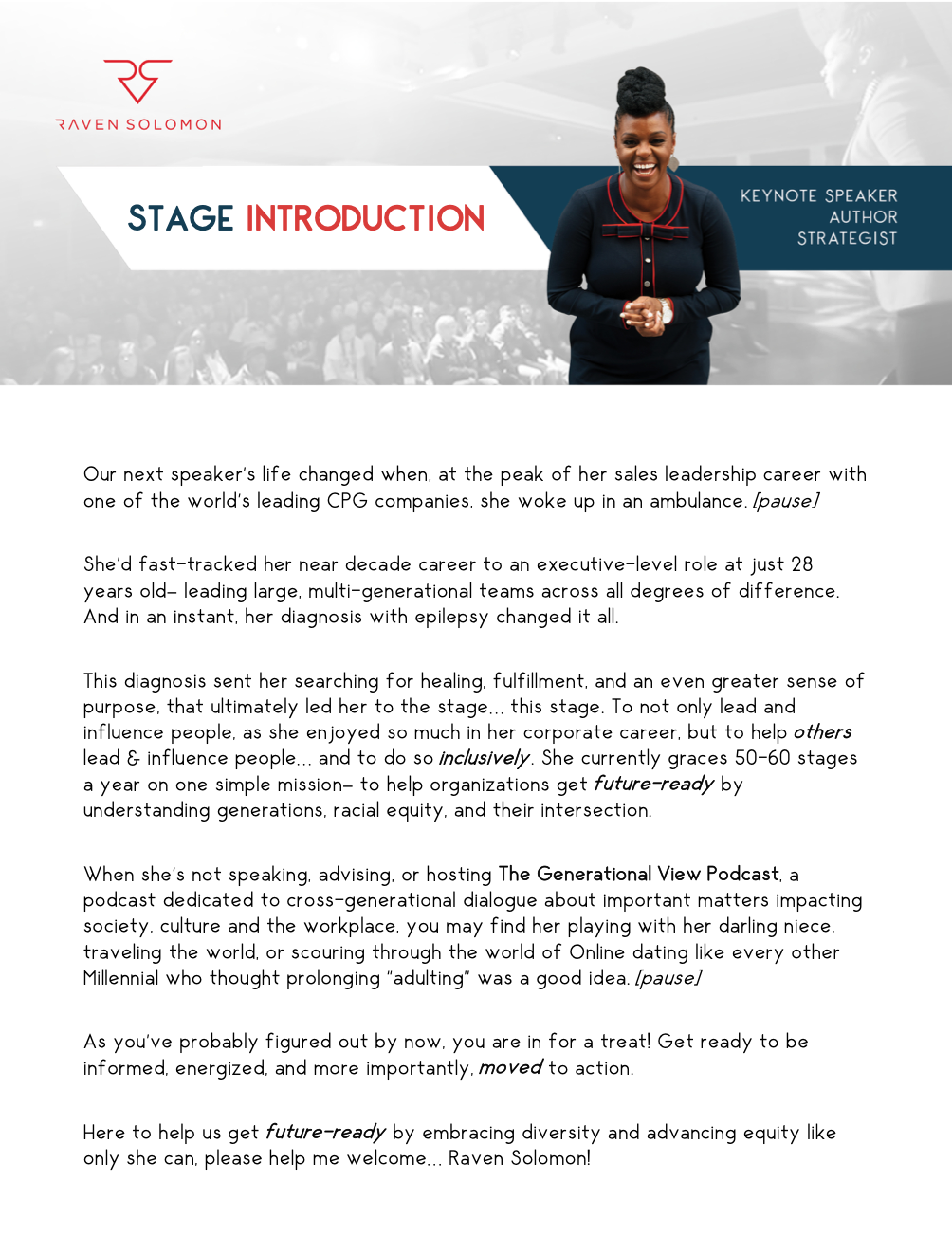 Raven Solomon - The Keynote Curators, Virtual Live Corporate Speakers ...