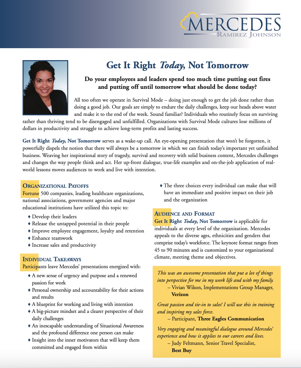 Mercedes Ramirez Johnson - The Keynote Curators, Virtual Live Corporate ...